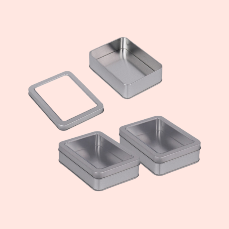 Boites métalliques alimentaires avec fenêtre transparente - Directecogreen